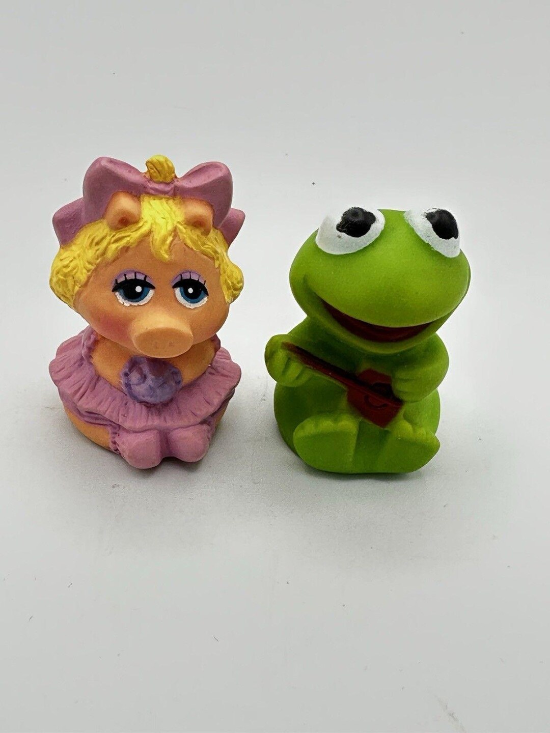 1985 Avon Muppets Finger Puppets Kermit & Miss Piggy Vintage Rubber Toy ...