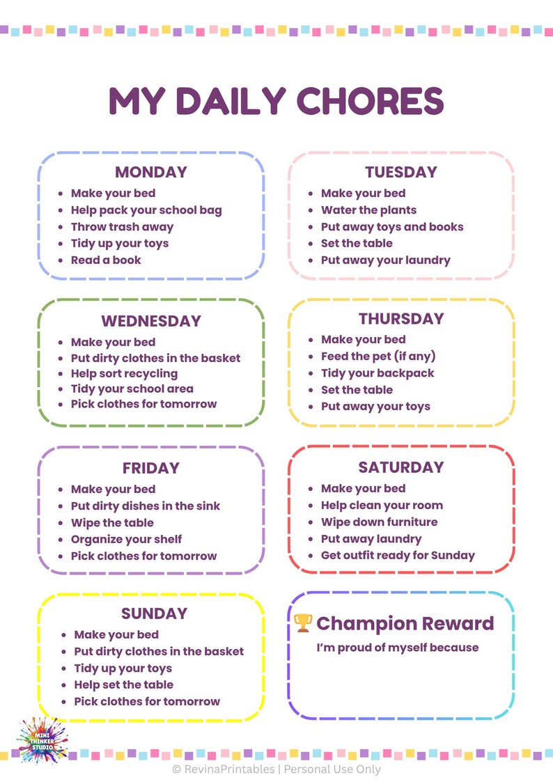 Sistema visual de rutinas y comportamiento para niños: tabla de ...