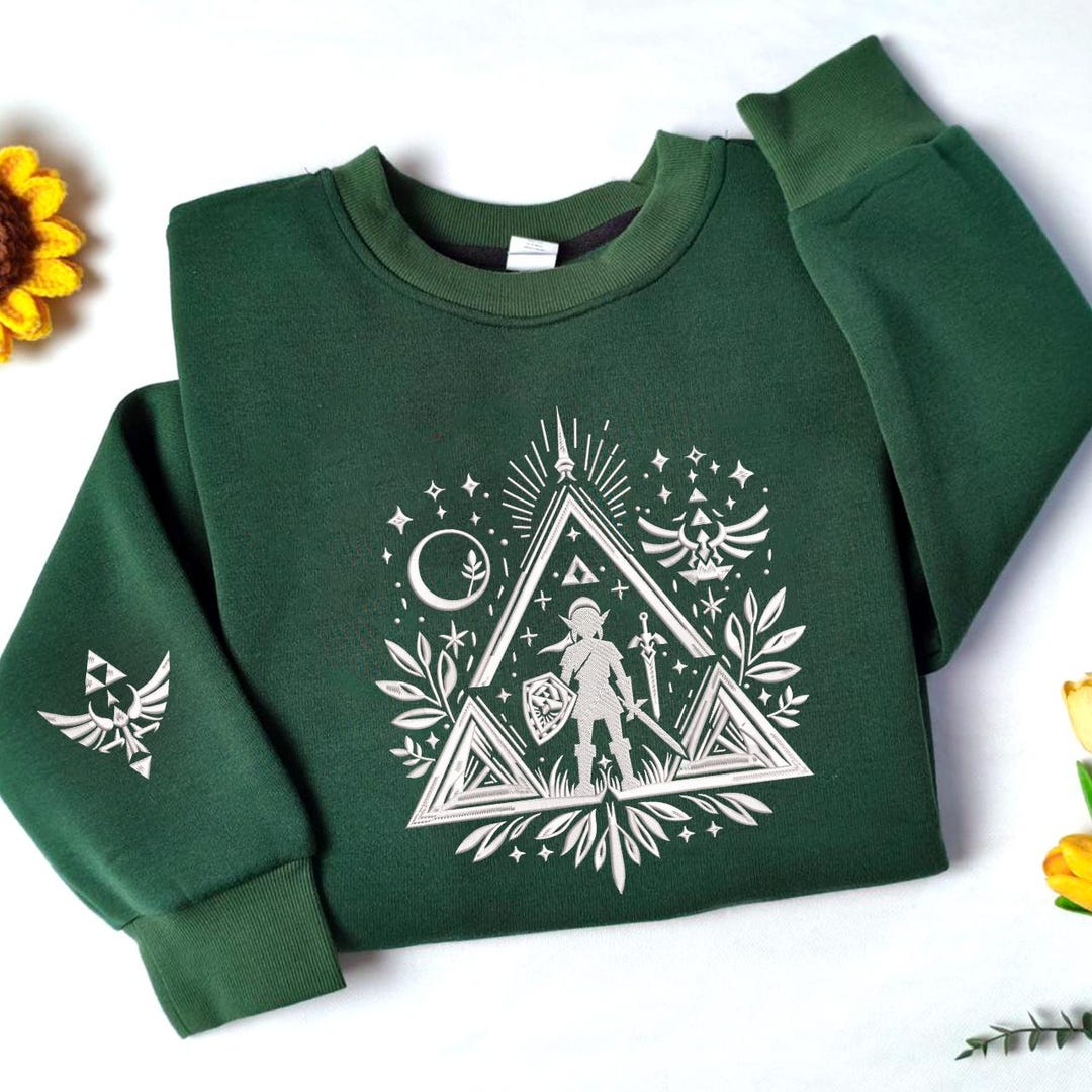 Legend of Zelda Embroiderey Sweatshirt and Hoodie, Breath of the Wild ...