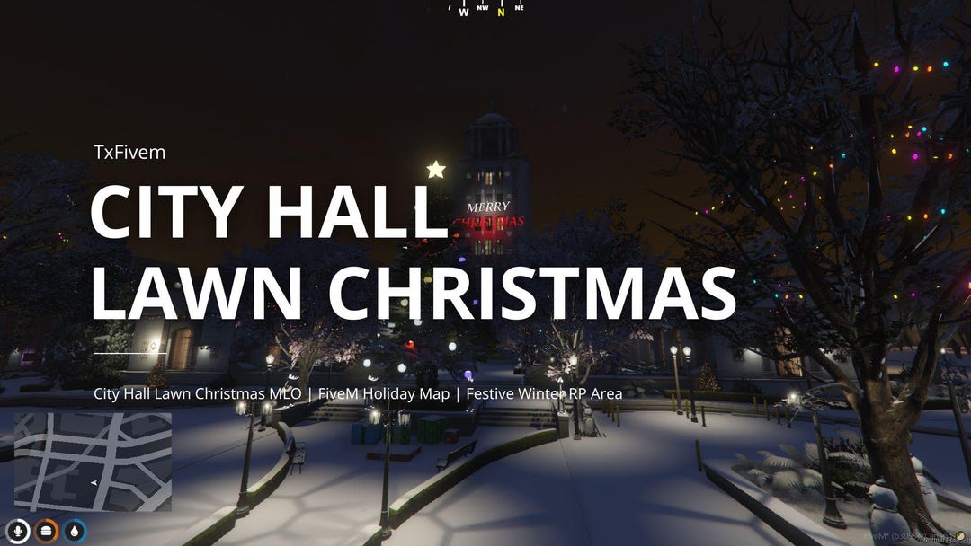 City Hall Lawn Christmas MLO | Fivem Holiday Map | Festive Winter RP Area - Etsy