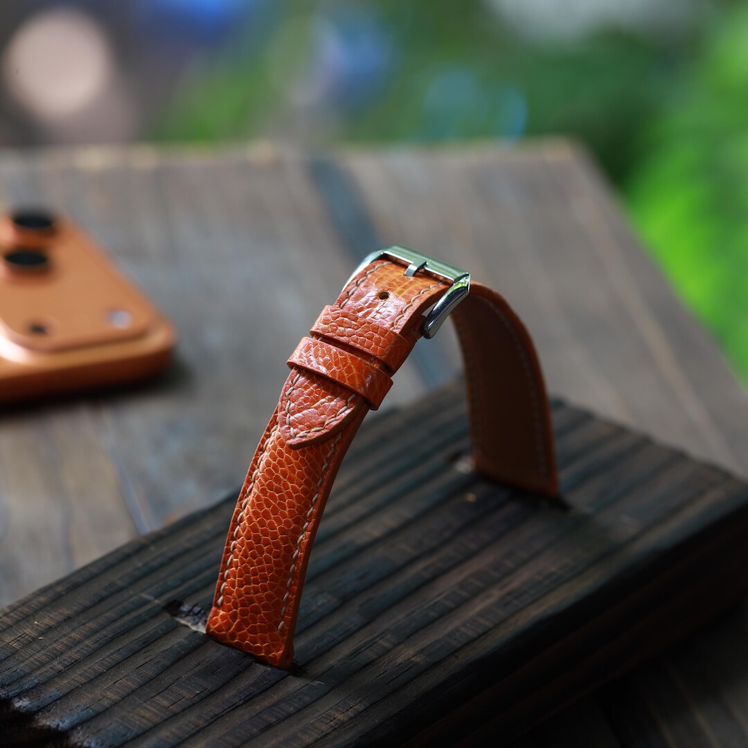 Ostrich Leather Watch Strap, Full-grain Watch Band, Handmade Bands, 16 ...