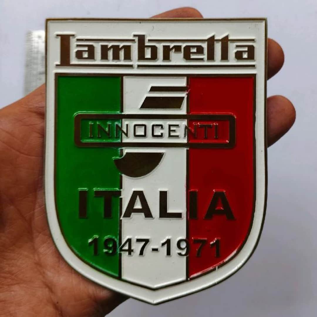 Lambretta Emblem Vintage Innocenti Italia 1947-1971 Logo Bendera Alloy ...