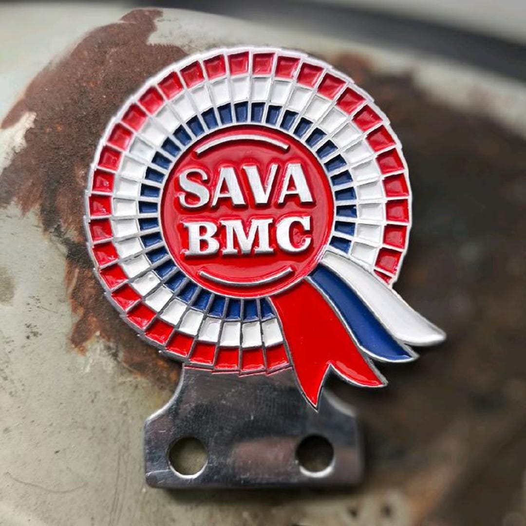 SAVA BMC Mini Cooper Badge | Classic Mini Emblem Logo Vintage Car Part ...