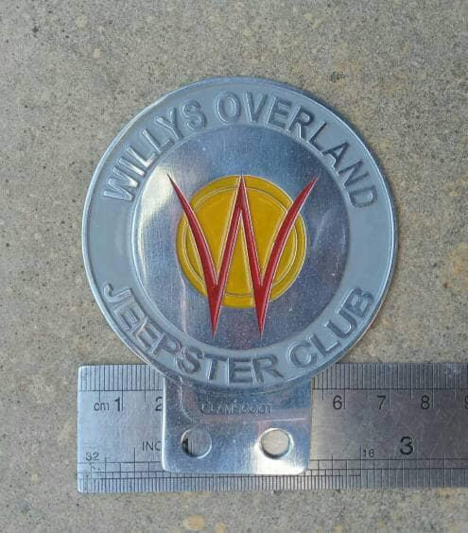 Vintage Willys Jeep Owner Overland Company Car Badge Club Emblem Pick ...