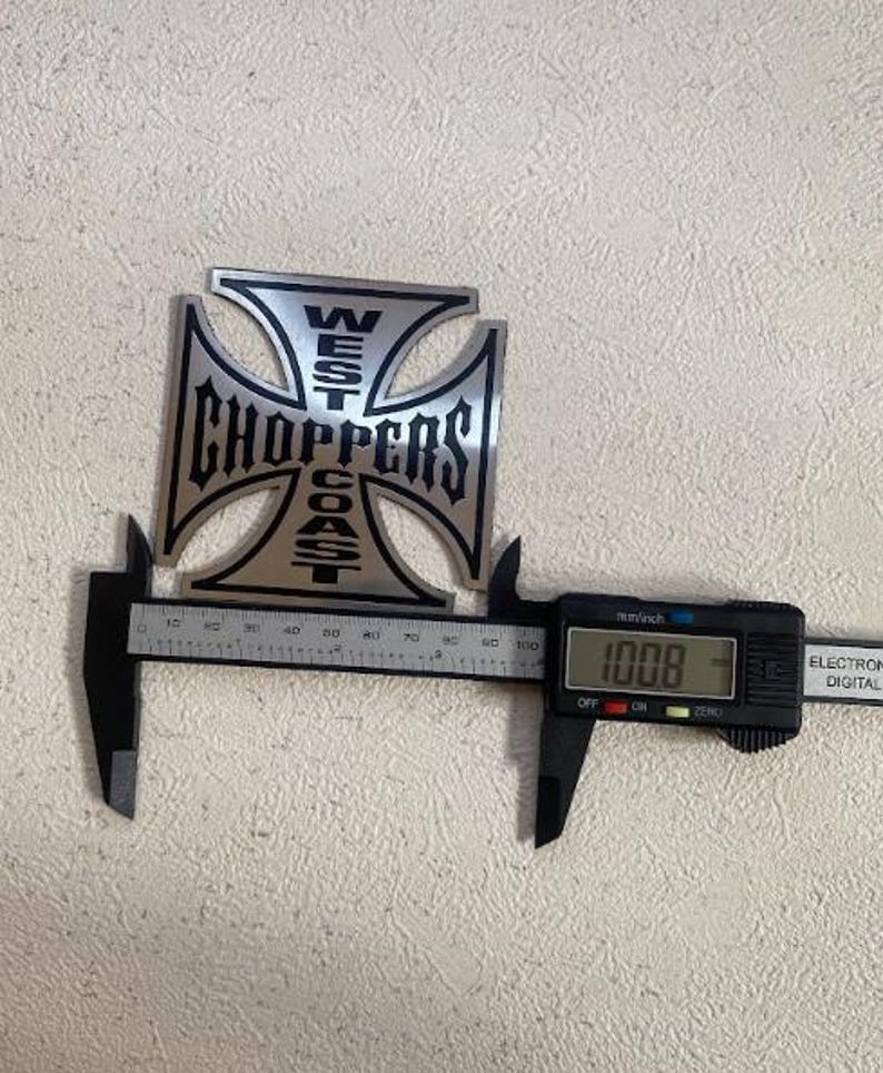 West Coast Choppers Metal Emblem Harley Dvidson – Iron Cross Motorcycle ...