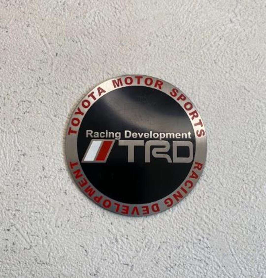 TRD Round Metal Emblem Plate – 9cm Diameter | Toyota Racing Development ...