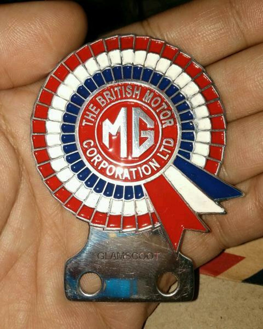 Vintage Classic MG Mini Cooper Car Badge Morris Club British BMC Placca ...