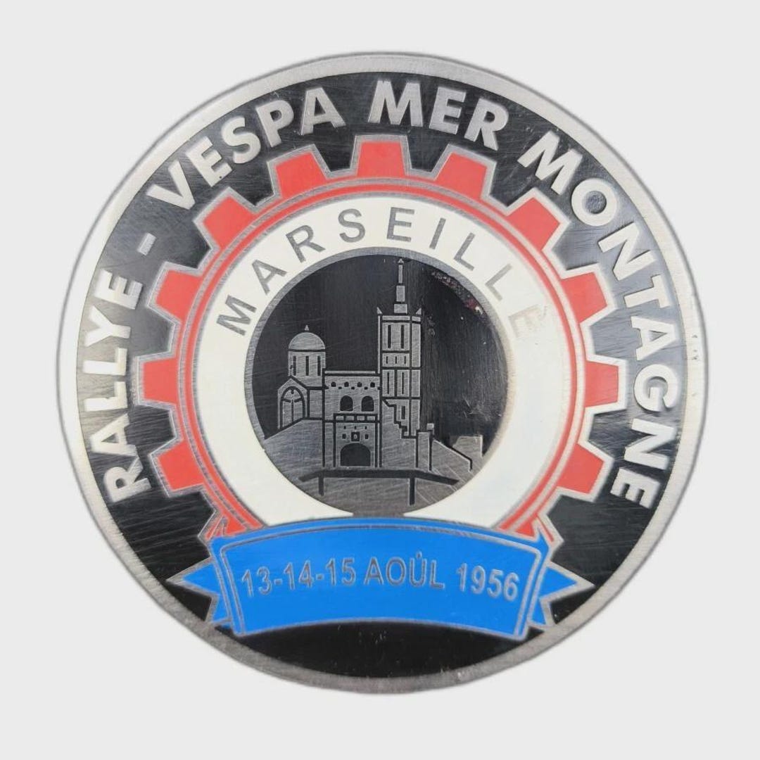 Vintage Vespa Marseille 1956 Club Badge Emblem Placca Plakette Plate ...