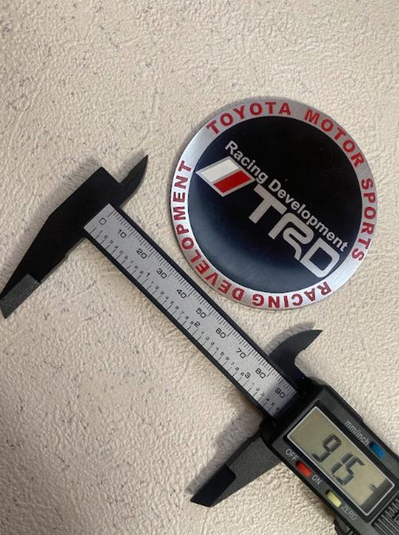 TRD Round Metal Emblem Plate – 9cm Diameter | Toyota Racing Development ...