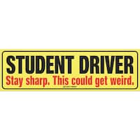 Student Driver Magnet Funny Teen Driver Car Sign 10x3 Magnetic Bumper ...