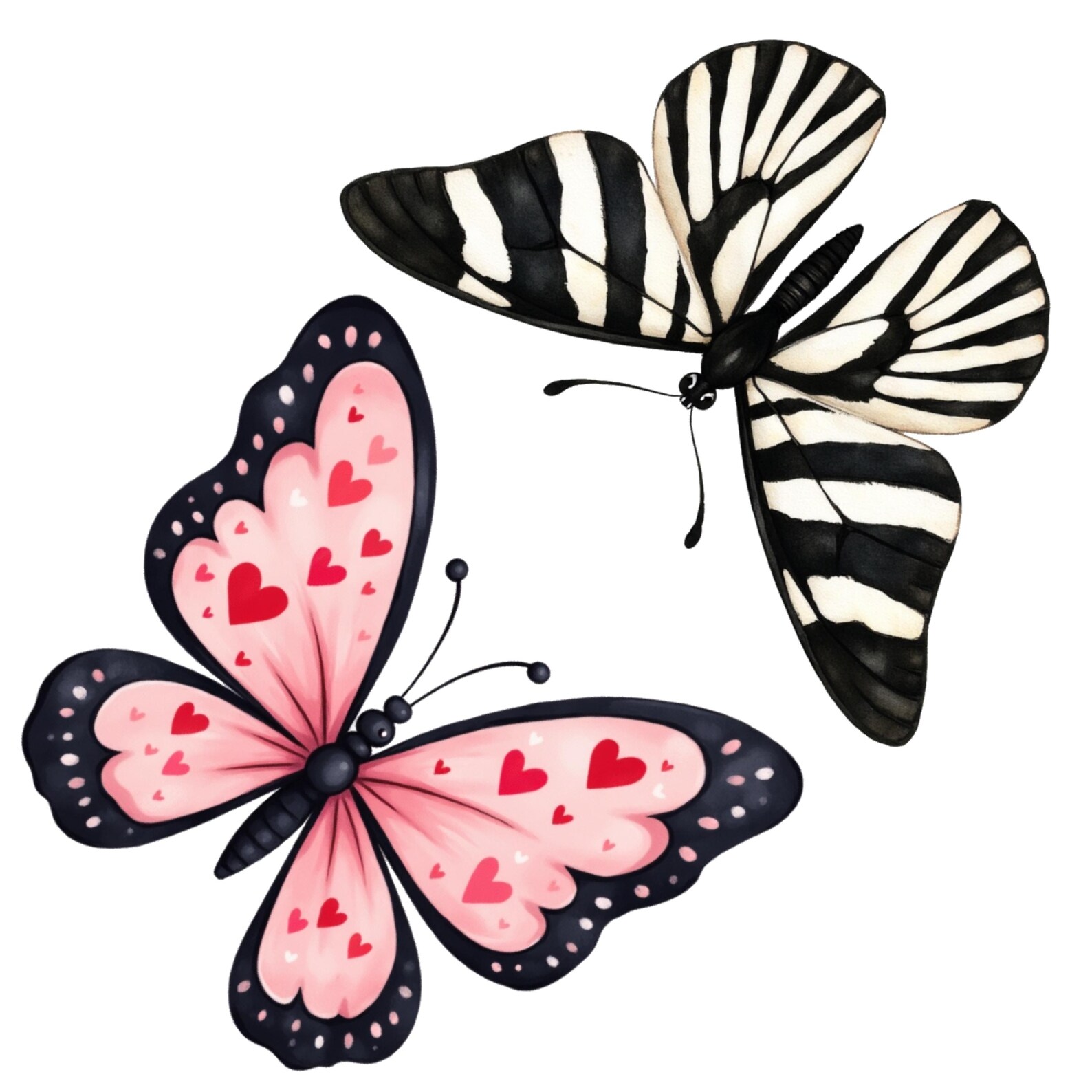 18 Colorful Butterfly Clip Art Set | 18 PNG & JPEG Images | Instant ...