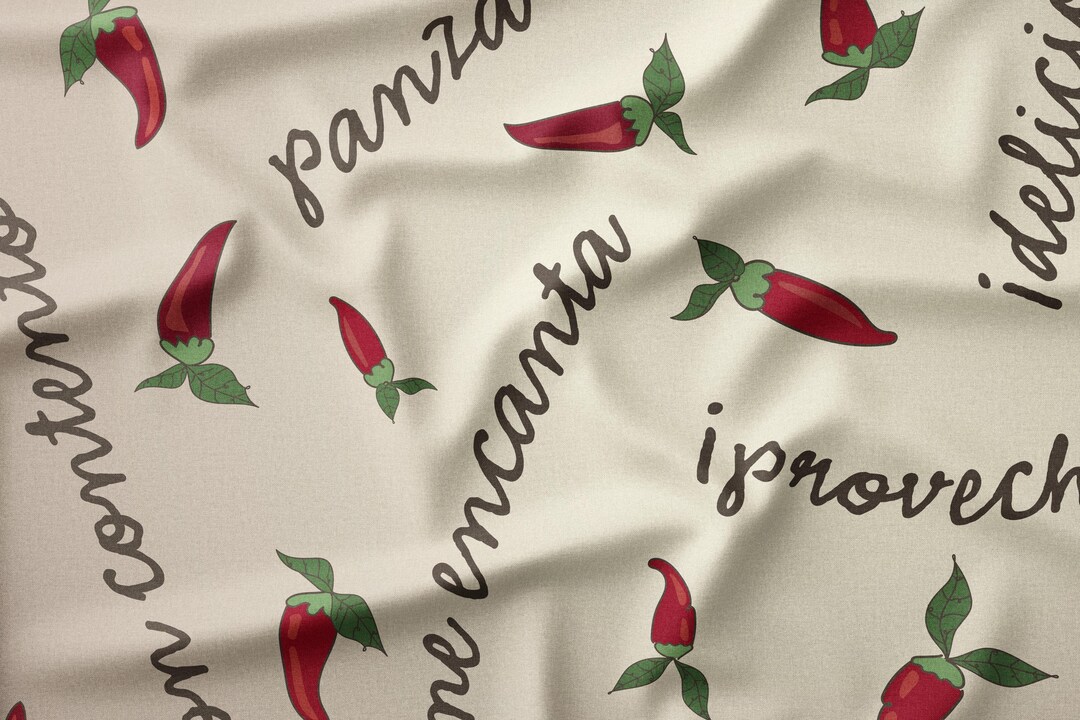 Ristra Red Chili Pepper Napkins, Set of 4, Southwest Spanish Bilingual ...