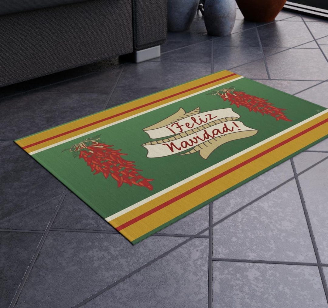 Southwest Holiday Christmas Welcome Outdoor Rug 24x36 Christmas Decor ...