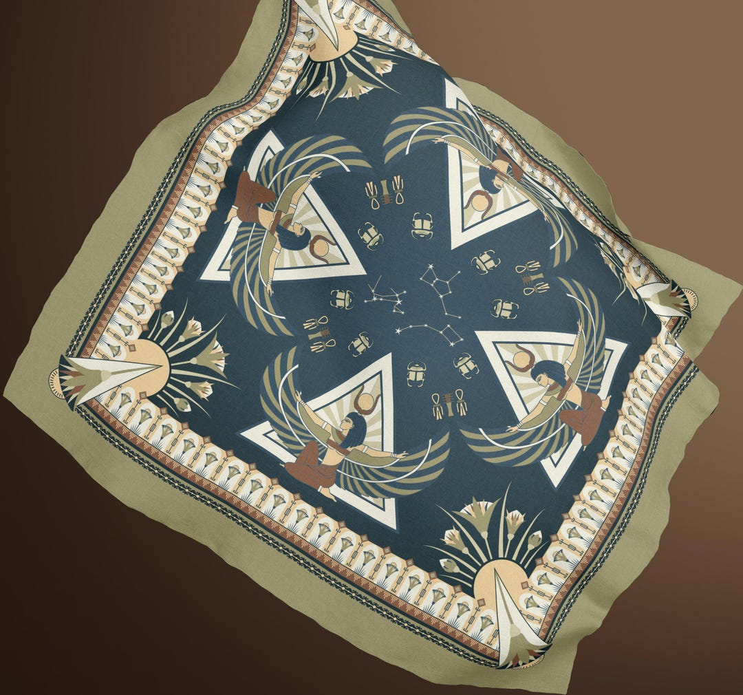 Isis Calling Silk Scarf, Egyptian Goddess Mythology, Ancient History ...