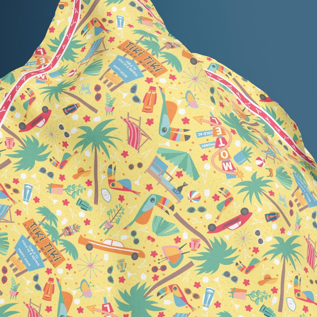 Trendy Retro MCM Motel Core Scarf Bandana, Tropical Summer Vibes ...