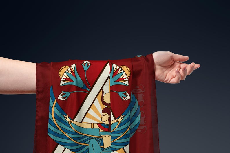 Isis Calling Silk Scarf, Egyptian Goddess Mythology, Ancient History ...