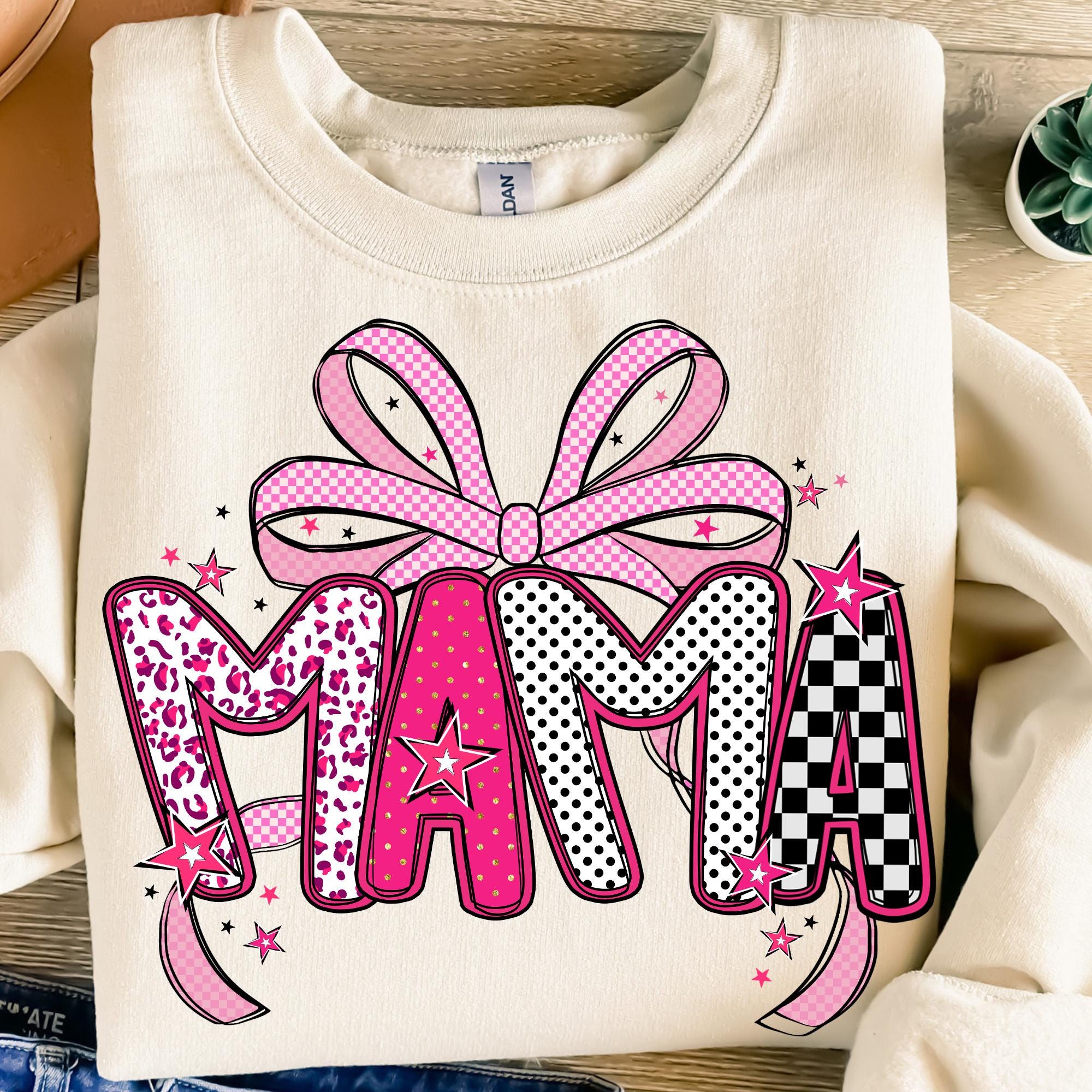 Preppy Alphabet PNG, Pink Leopard and Checkerboard Letters With Stars ...