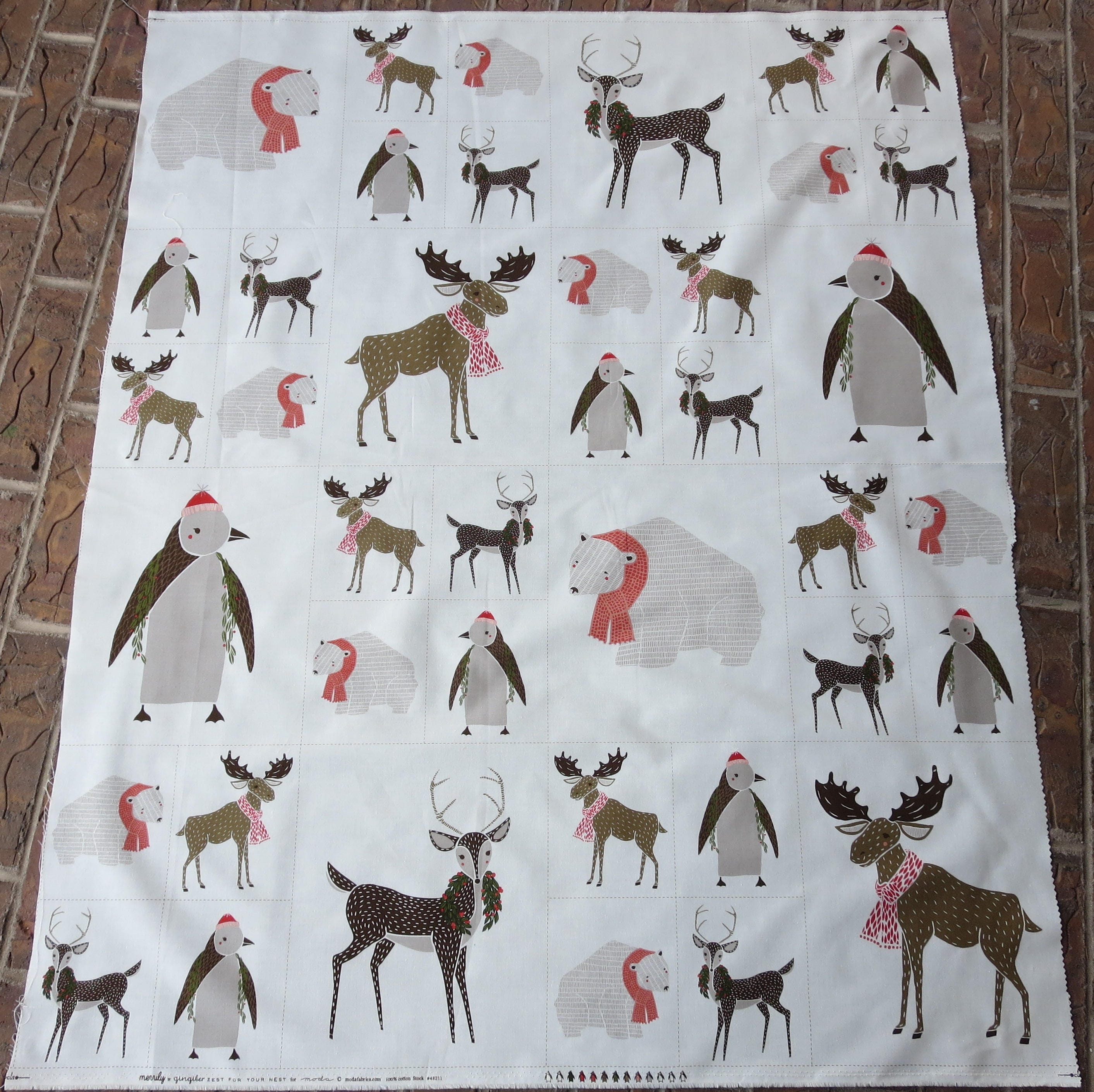 End of Bolt - Moda Merrily Panel Snow 4821112 - Gingiber Seasonal ...