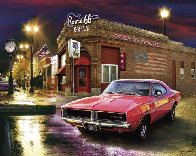 Last One! Riley Blake - Dodge Panel - 1969 Dodge Challenger - Classic ...