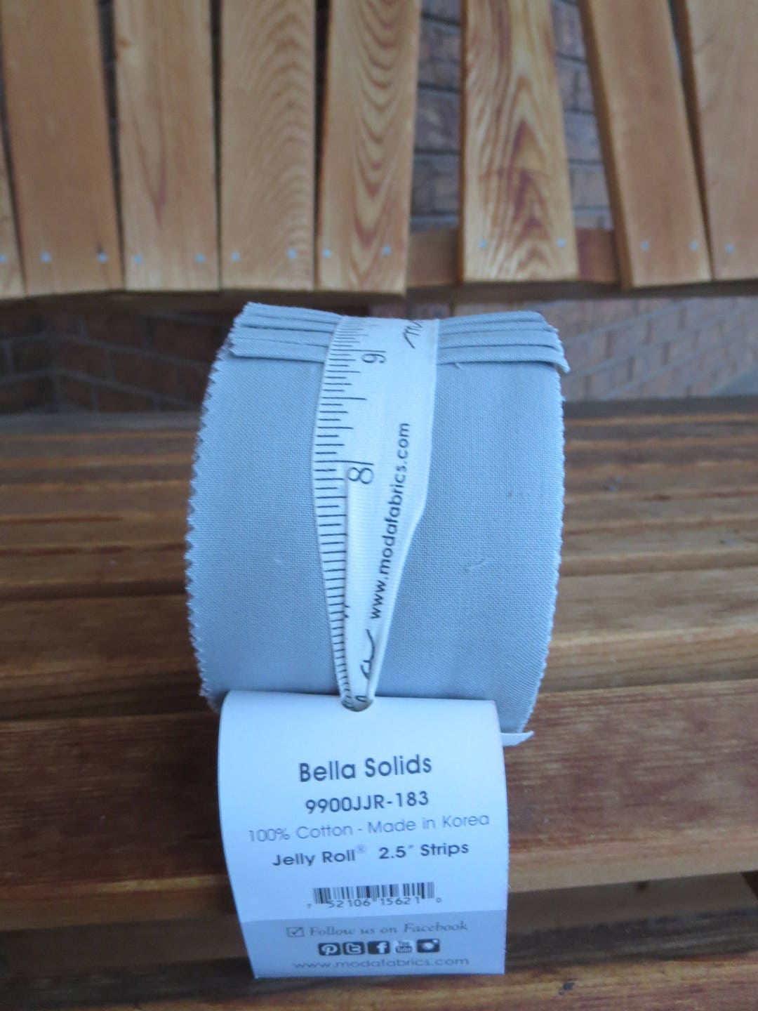 Bella Solids Junior Jelly Roll - 9900JJR-183 - Moda Silver - Etsy