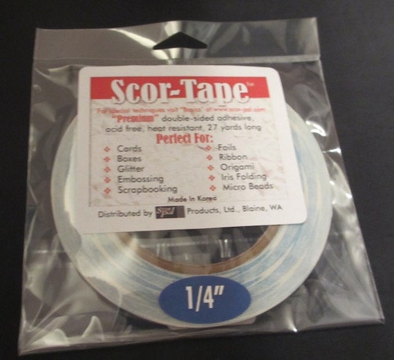 Scor-Tape Premium Double Sided Adhesive 1/4 | Etsy