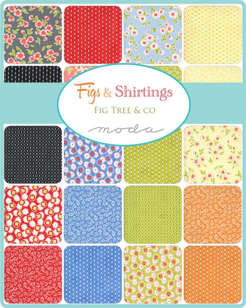 Fig Tree Fabric figs and Shirtings Charm Pack - Etsy