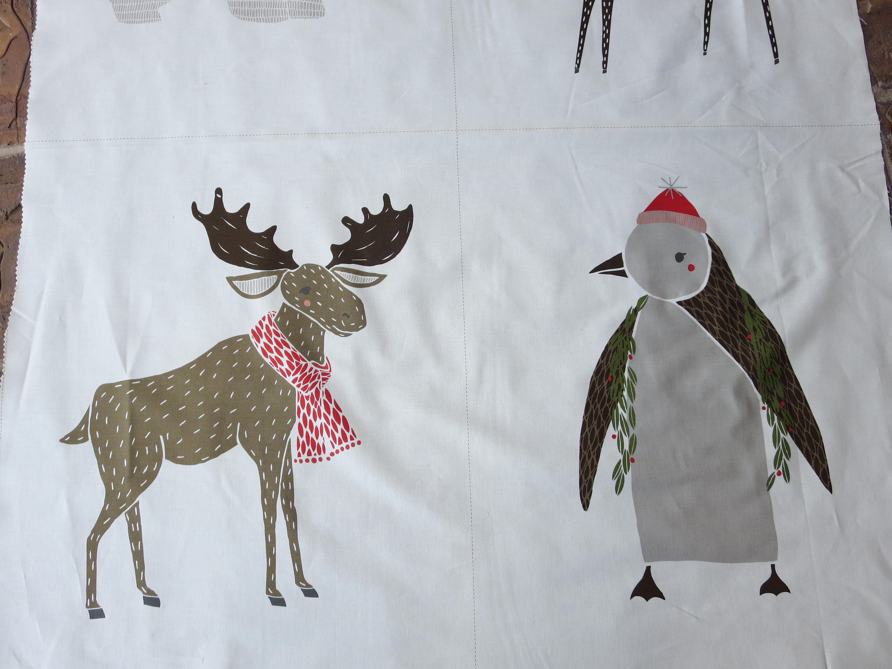 End of Bolt - ! Panel - Moda Merrily Panel Snow 48210 11 - Gingiber ...