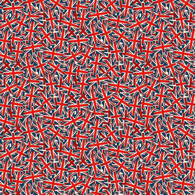 London - Multi Union Jacks - London Fabric TP-986-1 - London Revival - Etsy