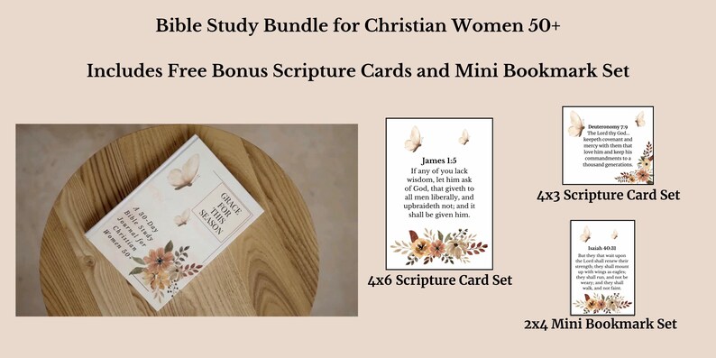 KJV Bible Study Journal for Women 50+: Scripture Reflection, Floral ...