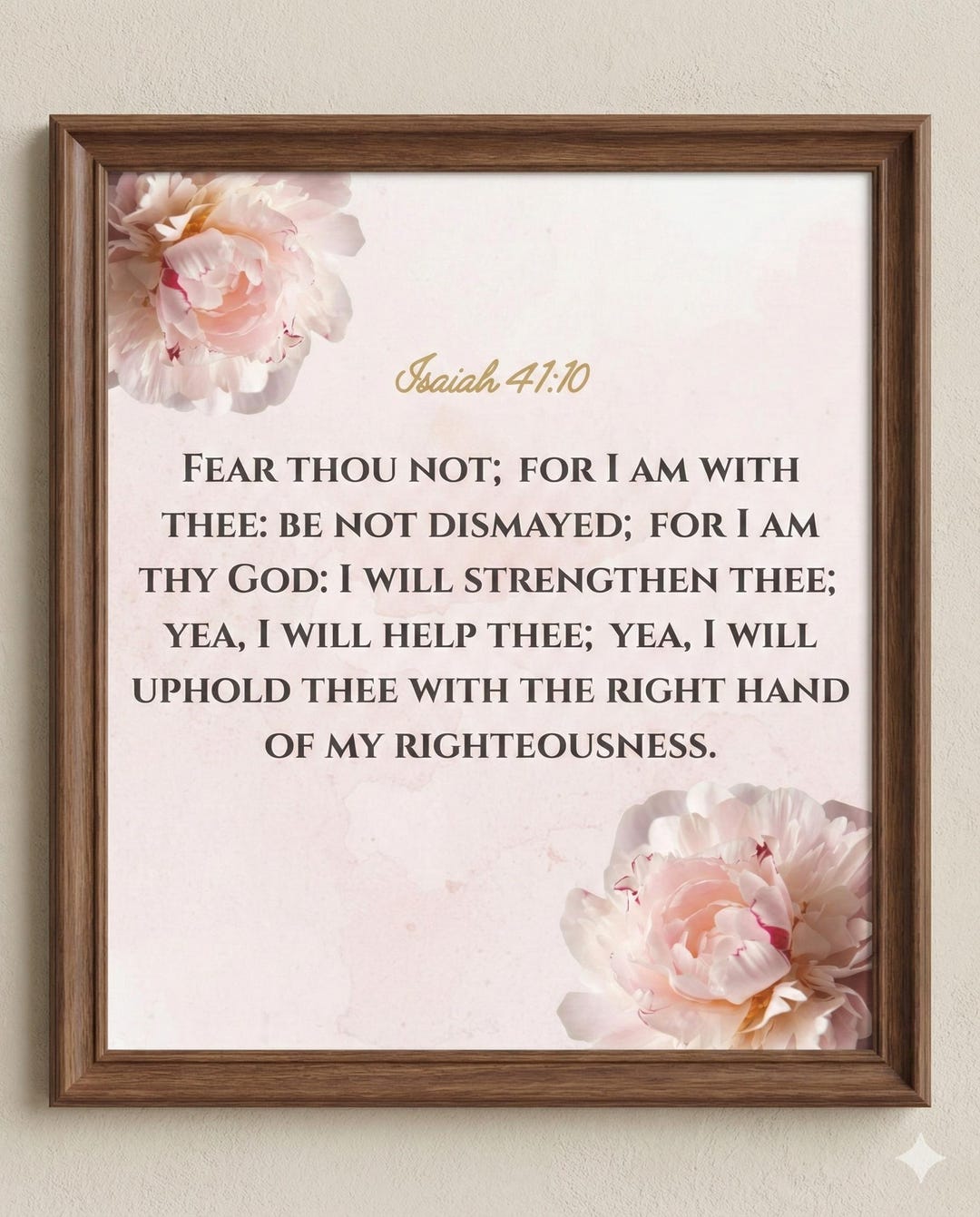 Isaiah 41:10 KJV Scripture Wall Art | Fear Not Printable | Christian ...