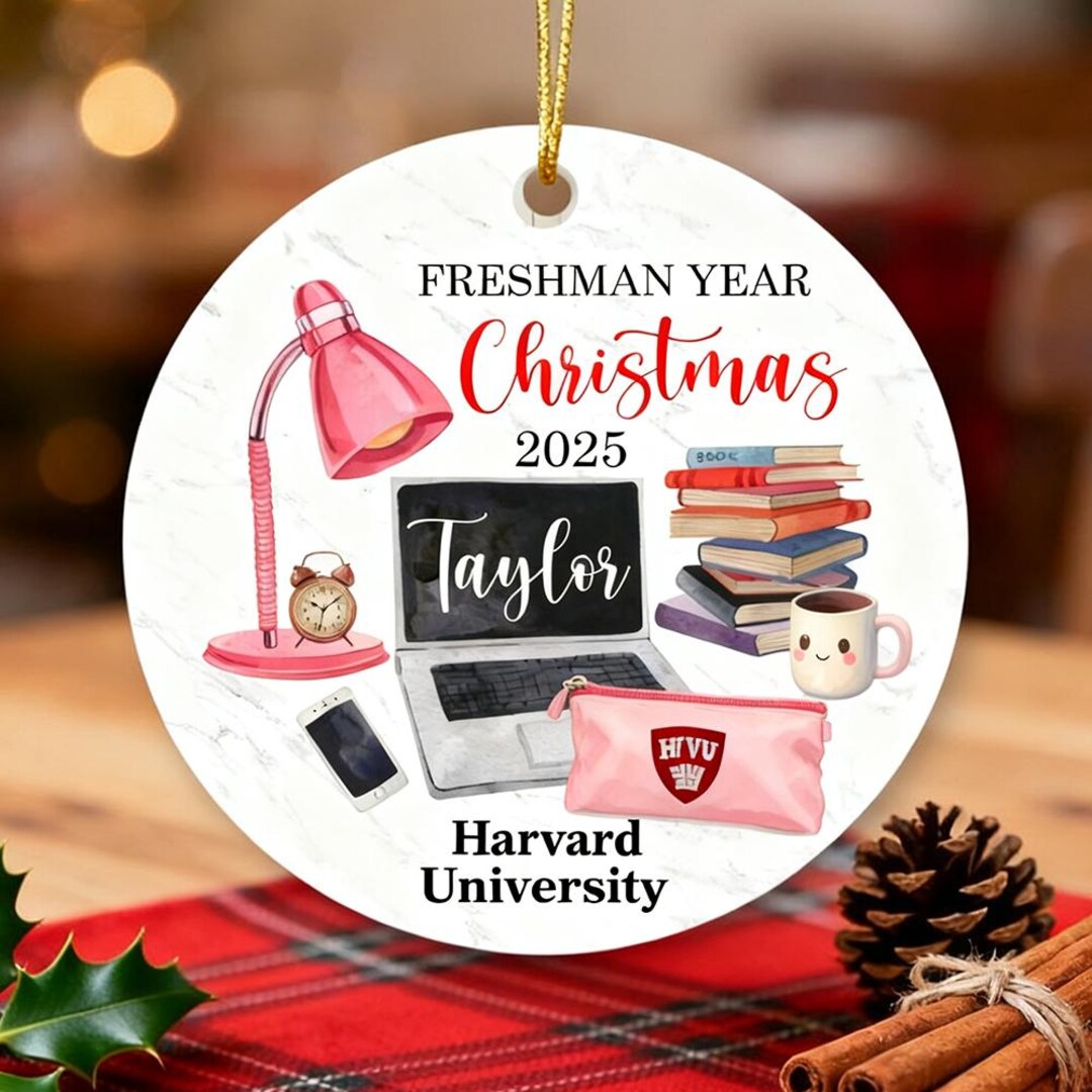 First Year at College Ornament, School Ornament, College Christmas ...