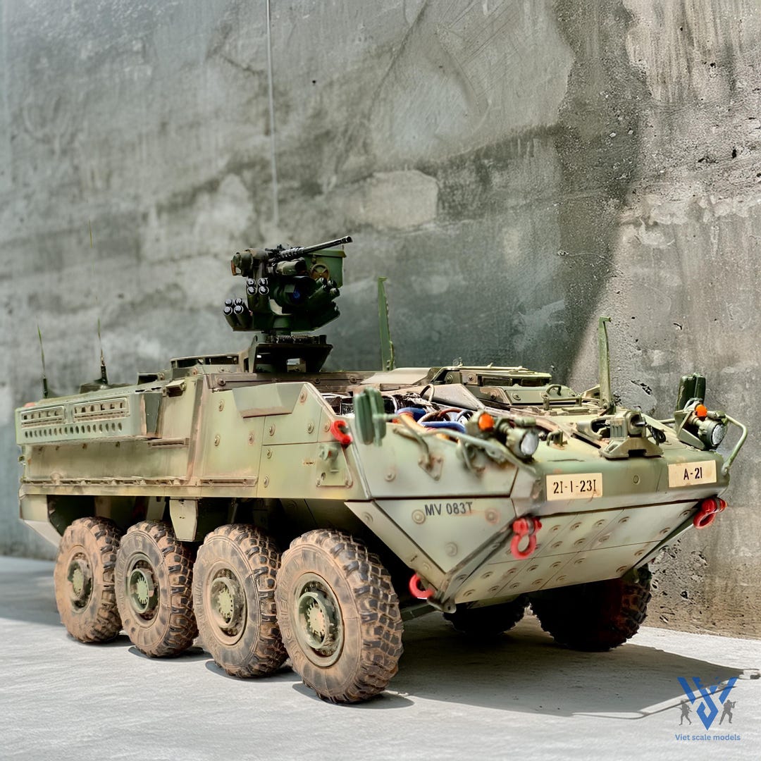 Pre-order, STRYKER With Engine Resin, Trumpeter Scale 1/35, Built and ...