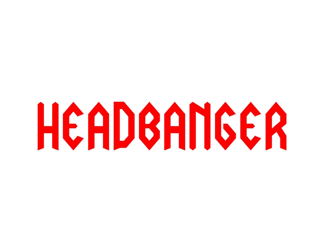 HEADBANGER Vinyl Window Decal Pick Your Size and Color - Etsy