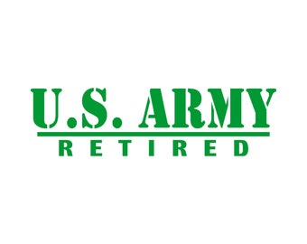 Army Retired Window Decal - Etsy