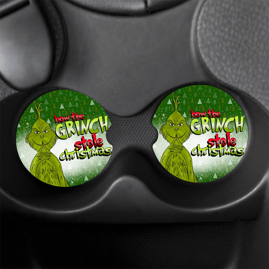 Grinch Stole Christmas Car Coasters Set of 2 - Etsy