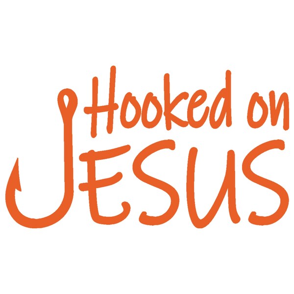 Hooked on Jesus Decal - Etsy