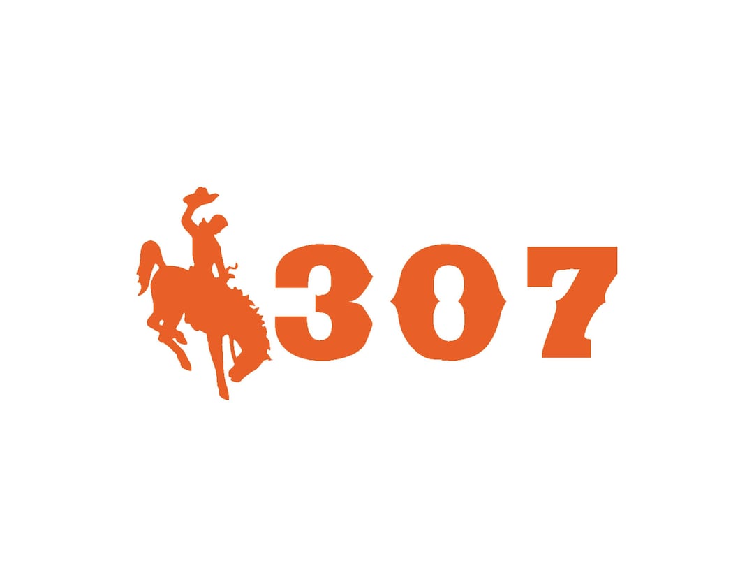Wyoming 307 Bucking Horse Cowboy Vinyl Window Decal Pick Your Size and ...