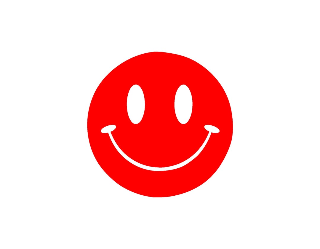 Smiley Face Vinyl Window Decals Avail in Several Sizes and Colors. - Etsy