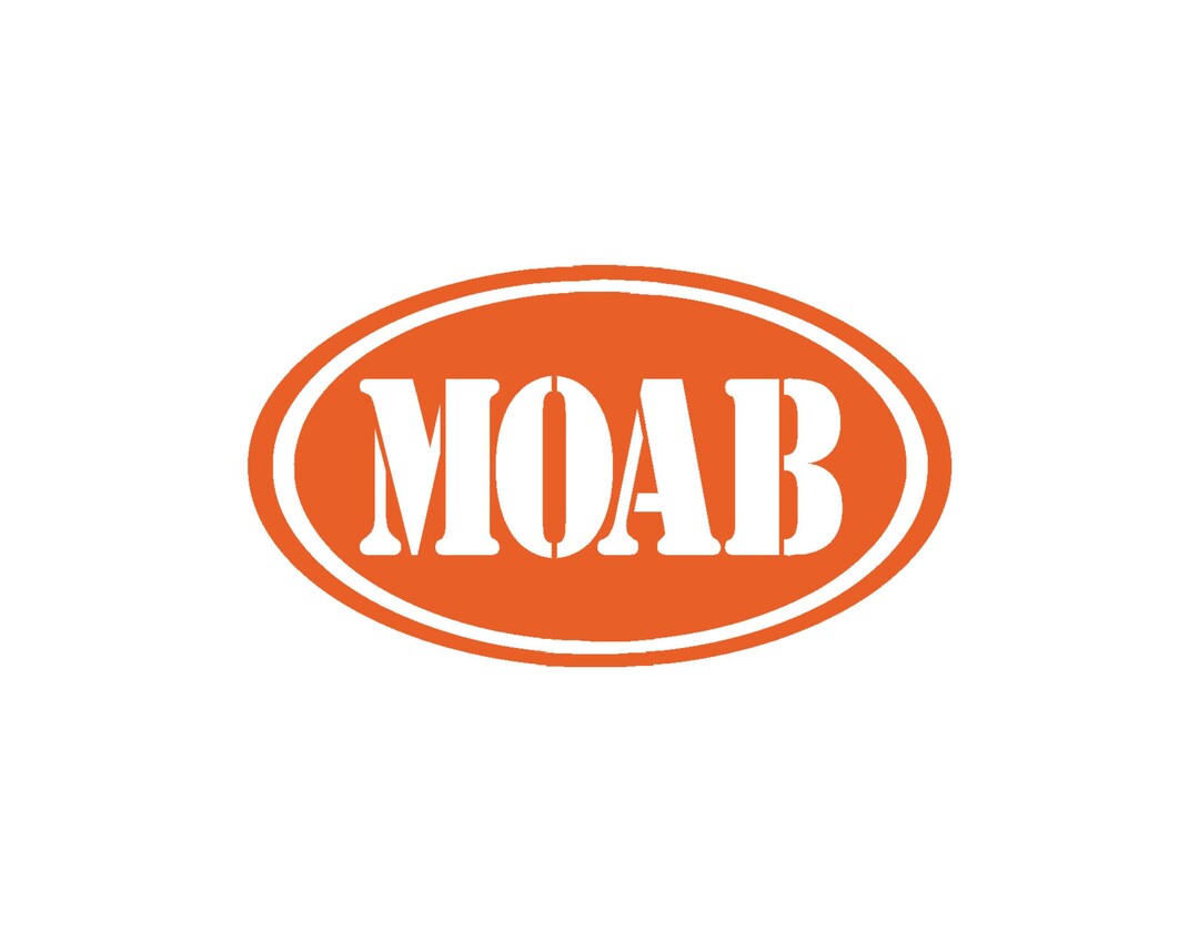 Moab Stencil Oval Vinyl Window Decal Pick Your Size and Color - Etsy