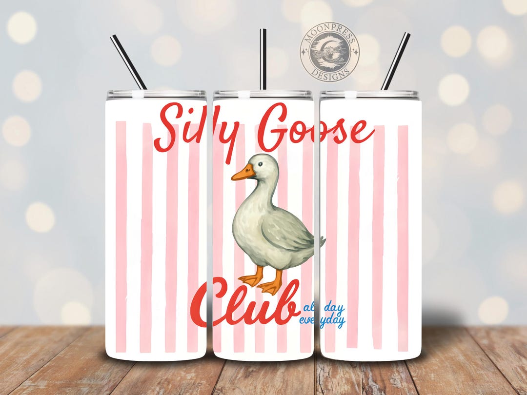 Silly Goose Tumbler Wrap, Silly Goose Club Png, Girly Goose, Seamless ...
