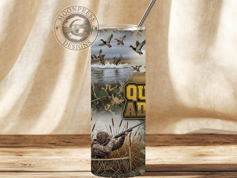 Quack Addict Duck Hunting PNG, Camo Waterfowl Hunter Mallard Tumbler ...