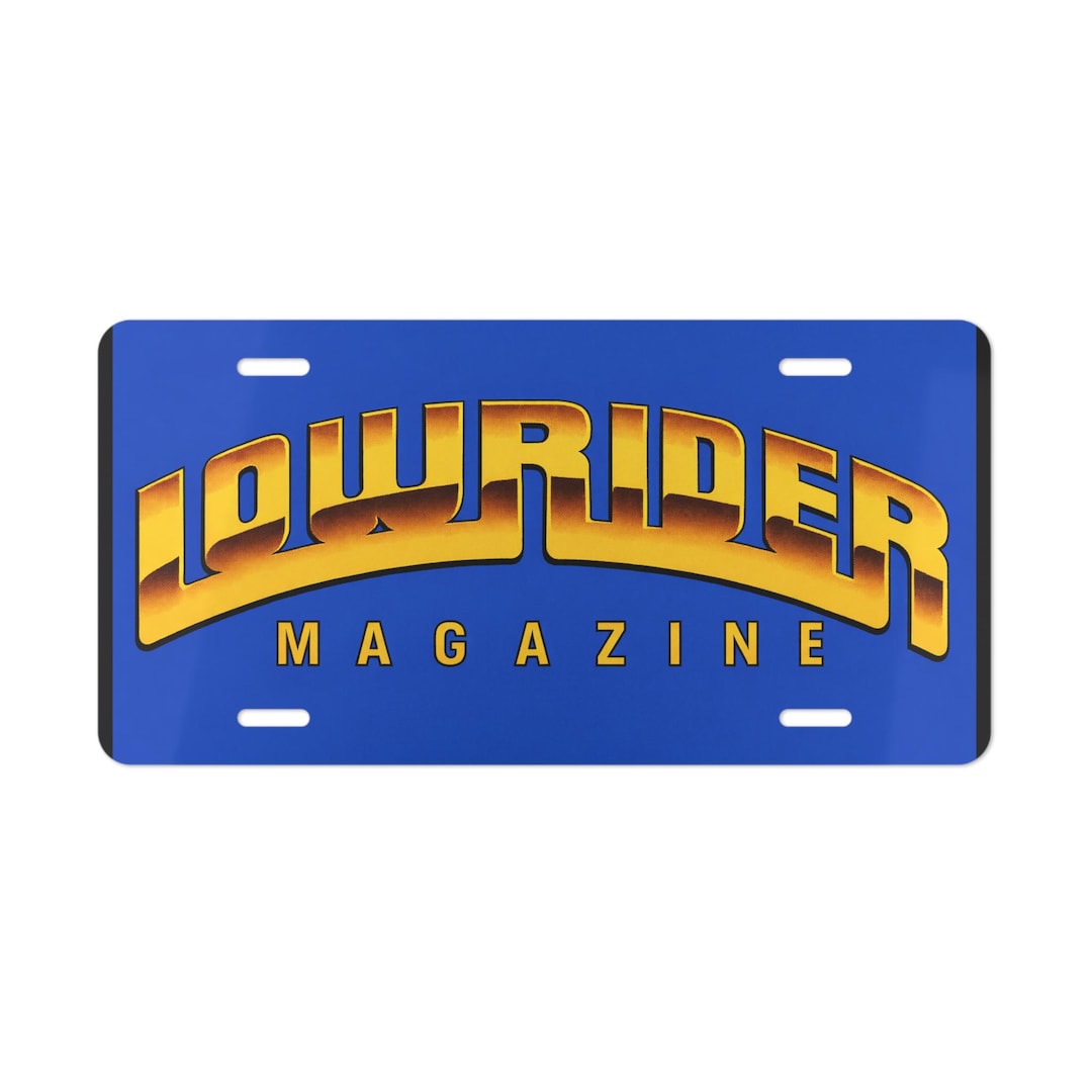Lowrider Magazine Logo Vanity Plate | Novelty License Plate, Blue ...