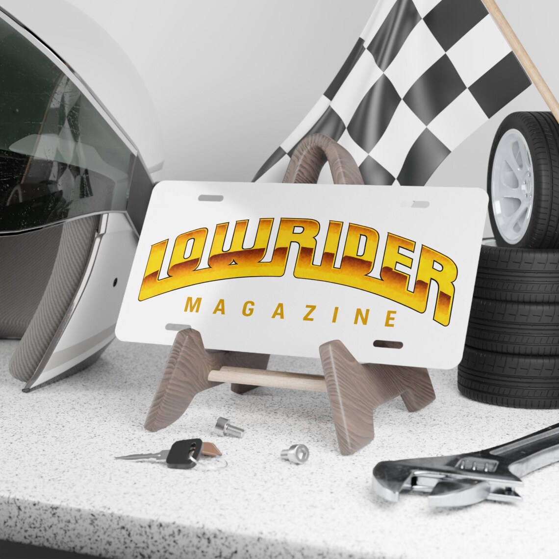 Lowrider Magazine Logo Vanity Plate | Chrome Decal Style License Tag - Etsy