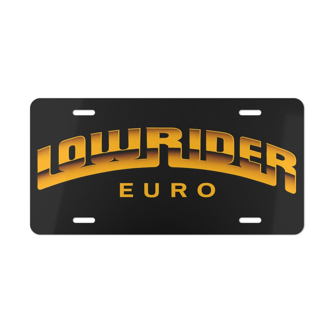 Lowrider Euro Vanity Plate | Metal License Plate - Etsy