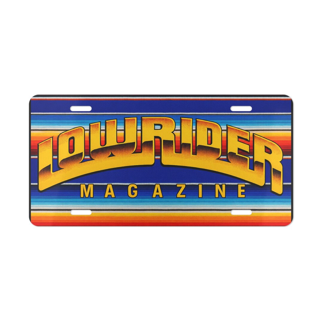 Lowrider Magazine Vanity Plate | Serape Stripe License Plate - Etsy