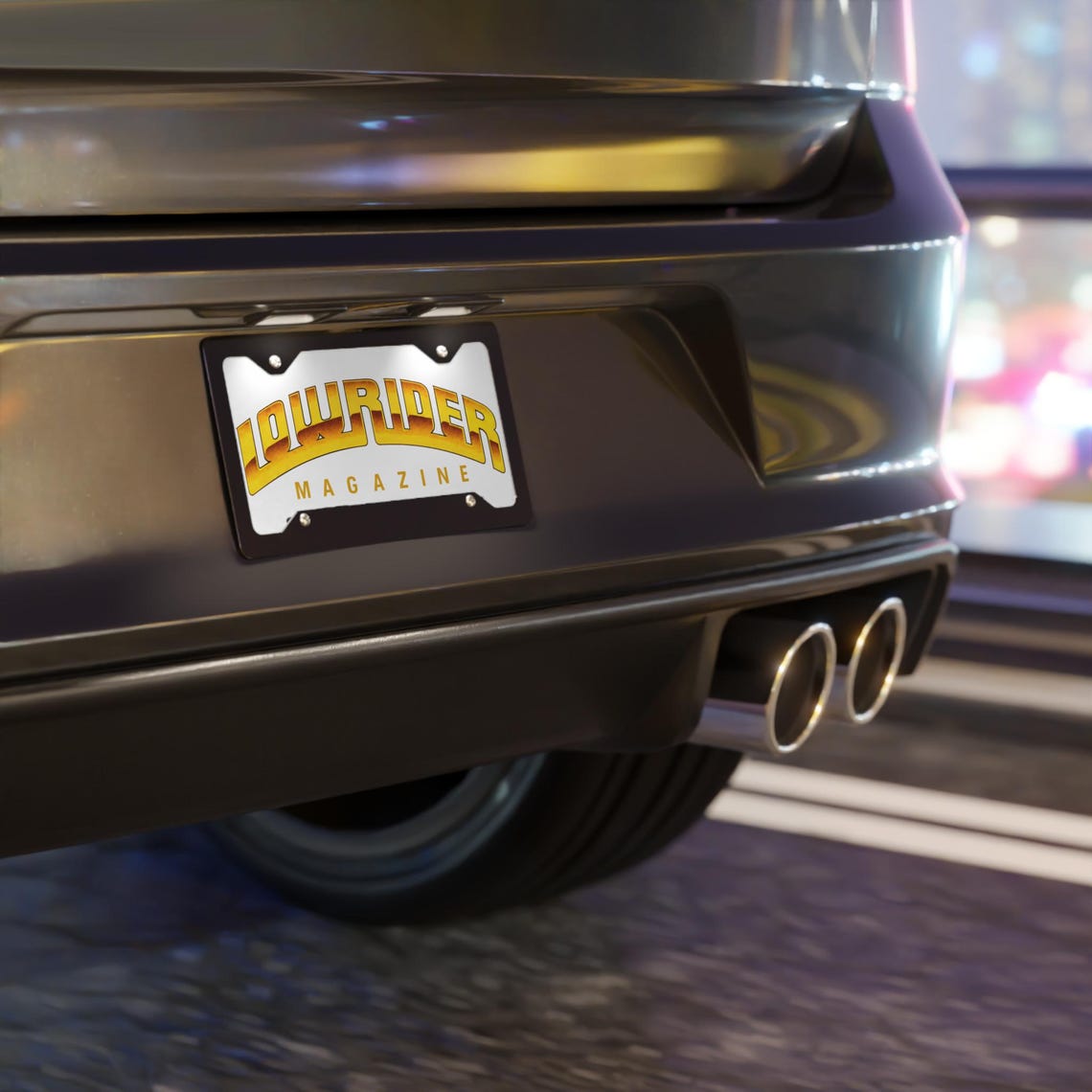 Lowrider Magazine Logo Vanity Plate | Chrome Decal Style License Tag - Etsy