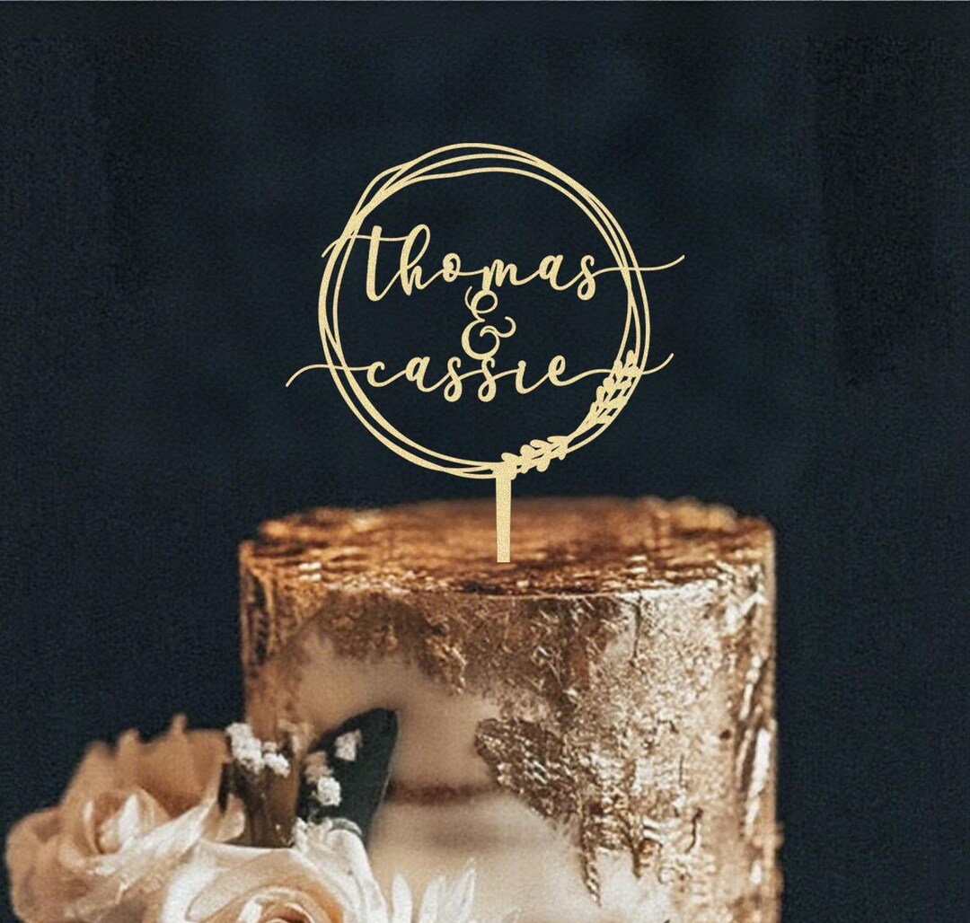 Custom Gold Cake Topper for Wedding, Wedding Cake Topper,mr and Mrs ...