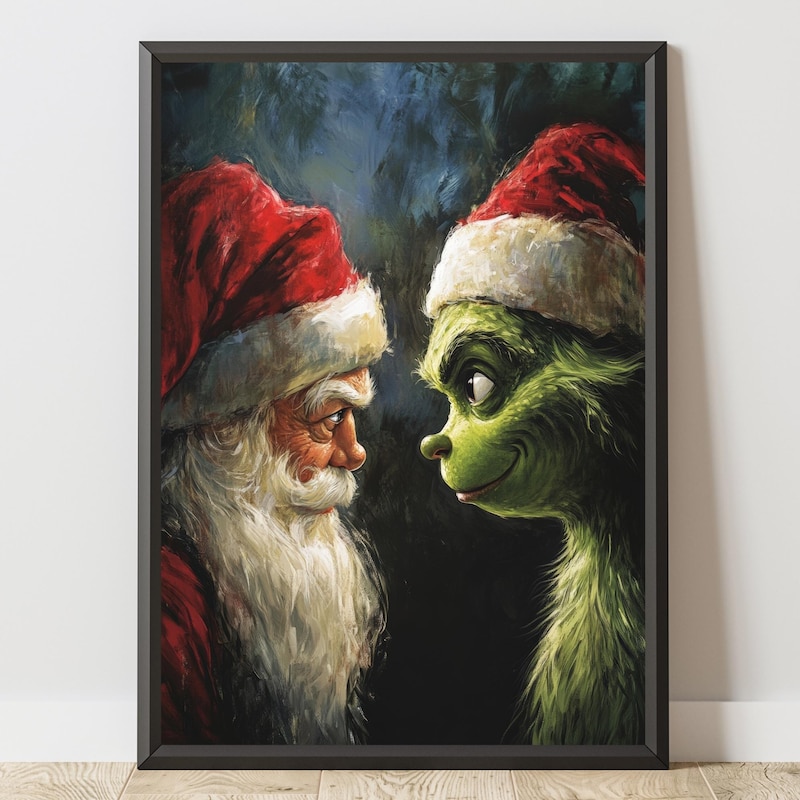 The Grinch Christmas Portrait - Etsy