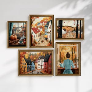 Thanksgiving Gallery Wall Set of 8: Fall Printable Art Autumn Wall ...