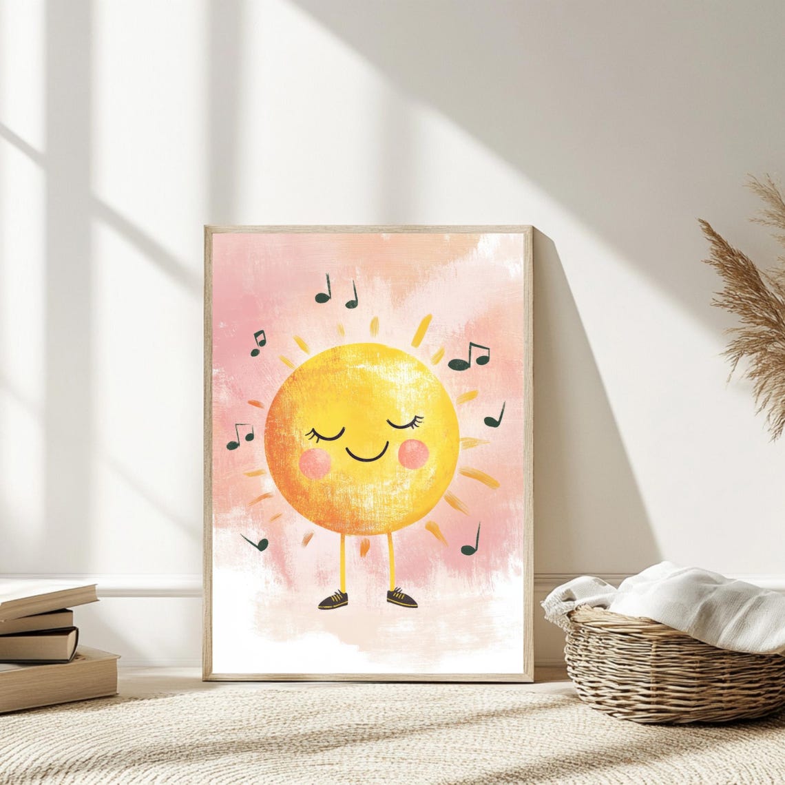Musical Sun Nursery Art Print, Kids Room Decor (digital Download) - Etsy